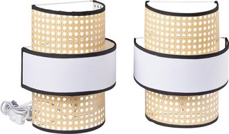 Novità Home Ida - Applique murale en rotin imprimé