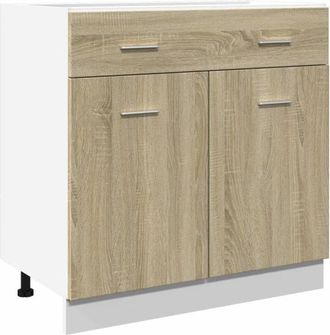 vidaXL Vidaxl - Armoire de plancher tiroir Chêne sonoma 80x46x81,5 cm Aggloméré