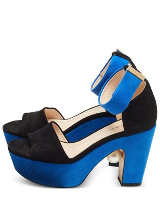 Nicholas Kirkwood sandales &agrave; plateforme - Noir