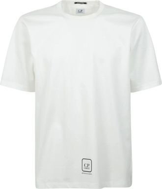 C.P. Company C.p. Company, Homme, Tops, Blanc, Taille: 2XL T-Shirt Graphique Manches Courtes en Jersey Merceris&eacute; Collection Metropolis C.p. Company