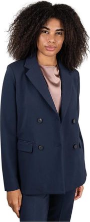 Max Mara Femme, Vestes, Bleu, Taille: 38 FR Blazer Court En Laine