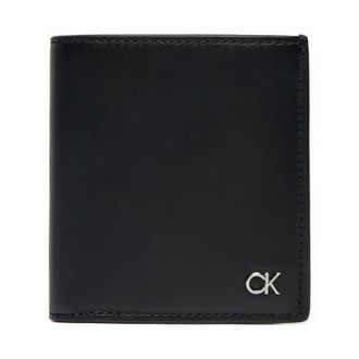 Calvin Klein Geldb&ouml;rse Calvin Klein Metal Ck Trifold 6Cc W/Coin K50K512290 Schwarz