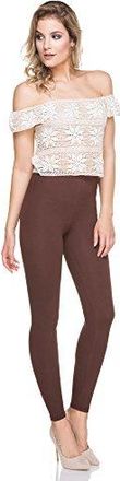 FUTURO FASHION Legging Long Premium Opaque FF1PR - de qualité - Coton - Taille 38 - Marron