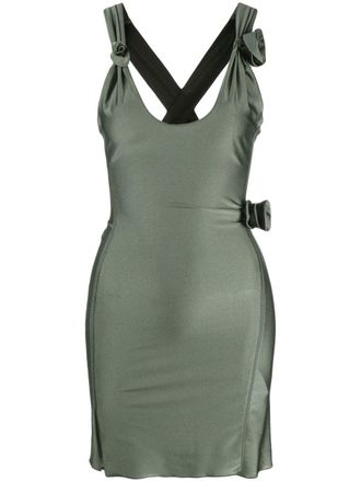 Coperni robe courte &agrave; bretelles crois&eacute;es - Vert