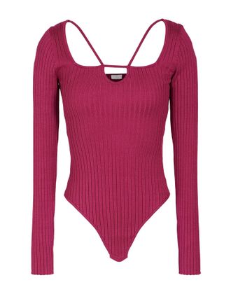 8 by YOOX RIBBED-KNIT LONG SLEEVE BODYSUIT