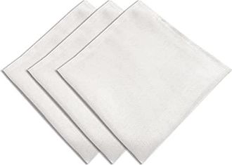 Soleil d'Ocre 838754 Bella Lot de 3 Serviettes de Table Polyester Blanc 45 x 45 x 1 cm