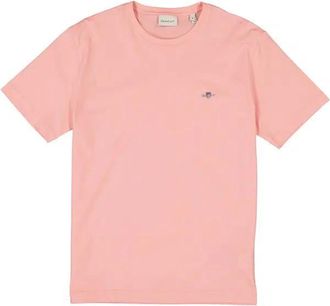 GANT Herren T-Shirt rosa Baumwolle
