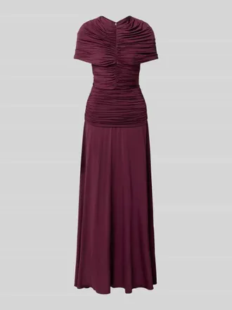 Self Portrait Abendkleid aus Viskose-Mix mit Raffungen