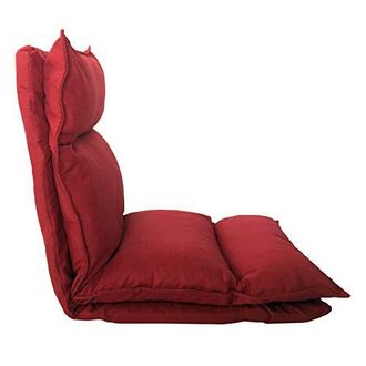 Mobili Rebecca Chaise de Meditation, Fauteuil Yoga Rouge, Polyester Metal, Relaxante Salon Balcon - Dimensions: 70 x 56 x 70 cm (HxLxL) - Art. RE6199