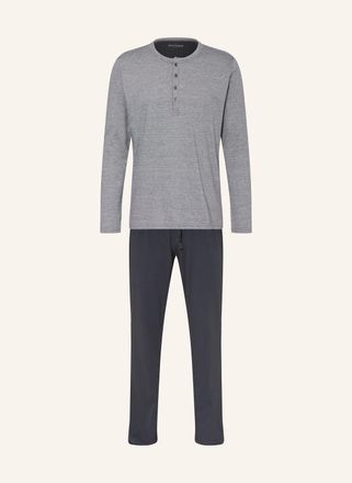 Schiesser Schlafanzug Selected! Premium Inspiration grau