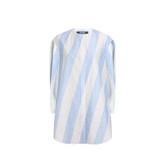 Jacquemus La Robe Berlingot mini en coton m&eacute;lang&eacute;