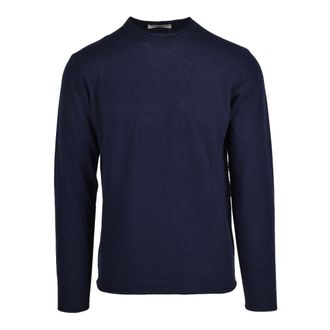 Wool & Co Pullover mit Rundhalsausschnitt - - Knitwear - Herren - Blau - M