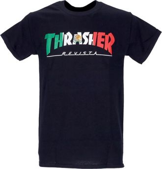 Thrasher Schwarzes Herren Tee mit individuellem Logo - - Tops - unisex - Schwarzk - M