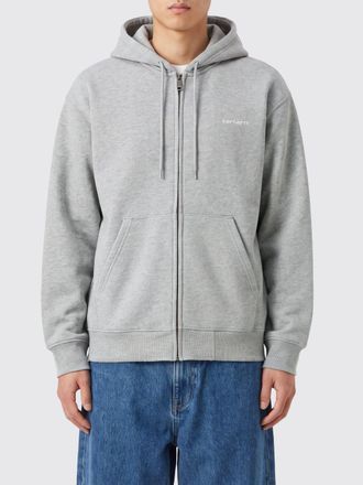 Carhartt Work in Progress Sweat &agrave; capuche zipp&eacute; en coton m&eacute;lang&eacute; avec &eacute;paules tombantes