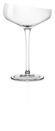 Eva Solo | Champagne Coupe | Einzigartiges mundgeblasenes Glas mit ikonischer schr&auml;gen Kante | Weingl&auml;ser