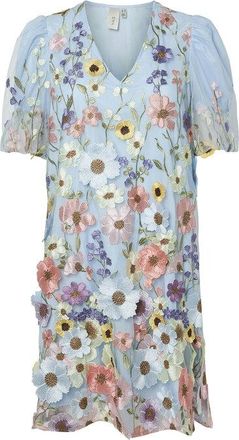 Vero Moda Coctailkleid Flowering 26037387 Himmelblau Loose Fit