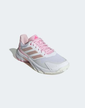 adidas adidas Performance - Courtjam Control 3 - Tennisschuhe in Wolkenwei&szlig;/Silber-Metallic