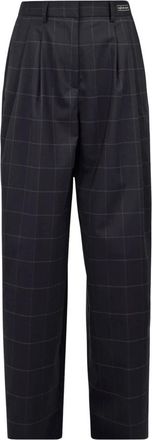 ottod'Ame Femme, Pantalons, Bleu, Taille: 42 FR Wide Patchwork Pantalons