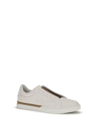 Fendi Mens Sneakers City White-Tobacco Leather White-Tobacco-Chocolate Taupe Upper Calf Trainers White/tobacco/chocolate