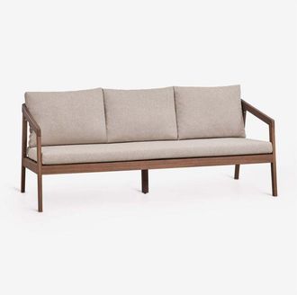 Sklum 3-Sitzer Garten-Sofa aus Akazienholz Kaela Akazienbraun dunkel