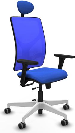 Piqueras y Crespo Stuhl f&uuml;r Sicherheitsh&uuml;tten mit 3D-Armen, h&ouml;henverstellbarer Lendenwirbelst&uuml;tze und festem Kopfteil, ausgestattet mit Syncro/Traslack und Schneidescha