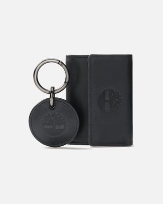 Timberland Trifold-Brieftasche mit Anh&auml;nger in Schwarz, Schwarz