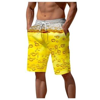 Generic Short de bain homme imprim&eacute; 3D Oktoberfest Short de bain d&eacute;t&eacute; Short de plage Maillot de bain 3XL, Noir, XXL