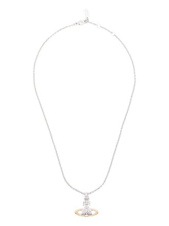Vivienne Westwood collier Mayfair &agrave; pendentif serti de cristaux - Argent