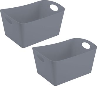 Koziol BOXXX M Aufbewahrungsbox 3,5 l | 2er-Set | Storagebox, Organizer | biozirkul&auml;rer Kunststoff, ineinander stapelbar | K&uuml;che, Bad, B&uuml;ro, Camping, Kinderz