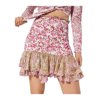 Hemant & Nandita Blumiger Minirock - - Skirts - Damen - Mehrfarbig - XS