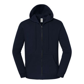 Fruit Of The Loom Fruit of the Loom - Iconic Premium Hoodie mit durchgehendem Rei&szlig;verschluss f&uuml;r Herren (Marineblau)