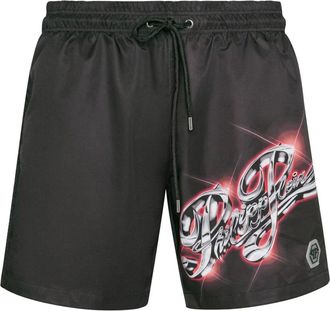 Philipp Plein Homme, Maillots de bain, Noir, Taille: M Jogging Printed Shorts Hologram