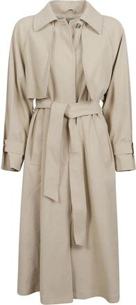 Herno Femme, Manteaux, Beige, Taille: 44 FR Trench Coat en tissu gaufr&eacute; frais