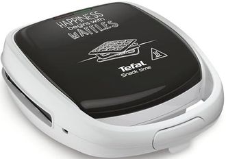 T-fal Appareil &agrave; gaufre, Multifonction, 2 jeux de plaques, Poign&eacute;e s&eacute;curis&eacute;e, Gaufrier Snack Time Happiness SW341112