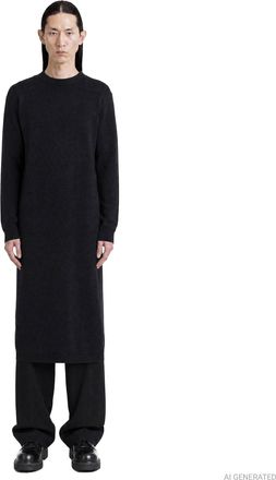 Jil Sander Long Padded Wool Dress