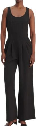 Calvin Klein Femme, Combinaisons et Ensembles, Noir, Taille: 42 FR Combinaison Pantalon Jambe Large Sans Manches