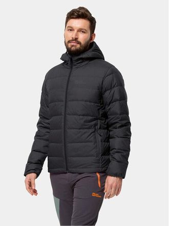 Jack Wolfskin Daunenjacke Ather Down Hoody 1207671 Schwarz Regular Fit