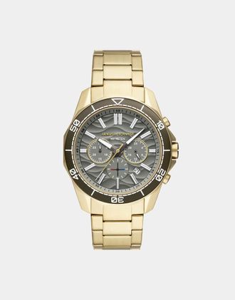A|X Armani Exchange Herrenuhr aus Edelstahl in Goldoptik-Goldfarben