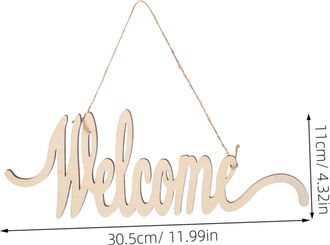 Aboofan 2 Sätze Teiliges Holz Willkommensschild Langlebige Hängende Buchstaben mit Filigranem Hohlausschnitt Rustikaler und Moderner für Außenbereich Party Sh