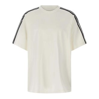 Yohji Yamamoto Short Sleeve Tee 3-Stripes - - Tops - Herren - Wei&szlig; - S