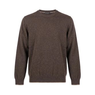 PESERICO Homme, Pulls, Brun, Taille: M Pull col rond c&ocirc;tel&eacute;