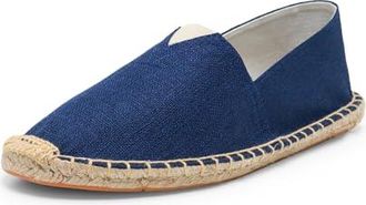 Alexis Leroy Espadrilles en Lin Bout D&eacute;contract&eacute;e Plat pour Homme Bleu Langue en V 41 EU