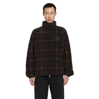 Burberry Check Wool Cashmere Fleece Jacket