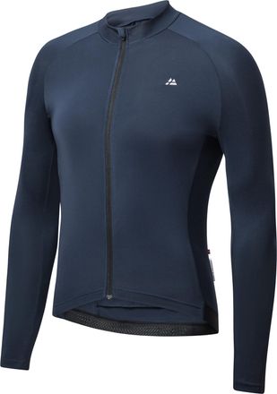 Danish Endurance Langarm Radtrikot Herren mit Reißverschluss, Fahrradtrikot mit Taschen, Schnelltrocknend, Marineblau, XXL