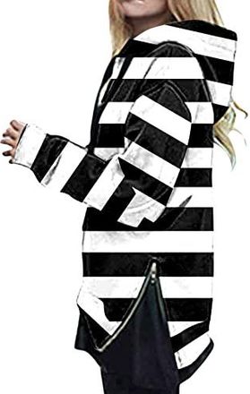 Generic Vestes tendance pour femmes 2026 - Manteau &agrave; capuche pour femme - Automne et hiver - Poches chaudes - Cordon de serrage - Fermeture &eacute;clair - Ouverture