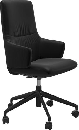 Stressless Drehstuhl Mint, Schwarz, Leder, Echtleder, Rindleder, Drehkreuz, 72x100x72 cm, Beinauswahl, Lederauswahl, Stoffauswahl, Wippfunktion, Sitzfl&auml;che 360&deg; 