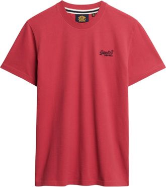 Superdry Herren Emb Tee Essential Logo T-Shirt aus Bio-Baumwolle, Cranberry Crush Red, XXL