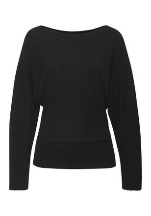 Lascana Fledermauspullover aus hochwertigem Strick ohne st&ouml;rende N&auml;hte Rippstrickpullover mit l&auml;ssig weiten &Auml;rmeln, superelastisch
