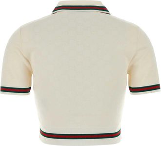 Gucci GG Jersey Striped Polo - White
