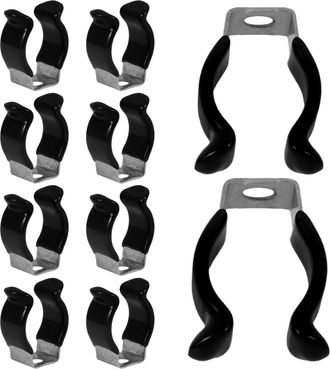 DOITOOL 10 St&uuml;ck Teiliges LED r&ouml;hrenhalter aus Edelstahl Kratzfeste Befestigungsklemmen mit Glatter Oberfl&auml;che Einfache Montage f&uuml;r Lampenr&ouml;hren Vielseitig Ei